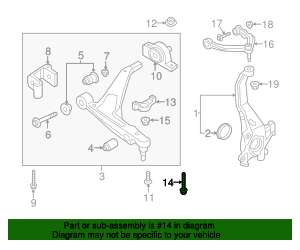 2016-2021 Volvo Lower Ball Joint Screw 30670589 | TascaParts.com
