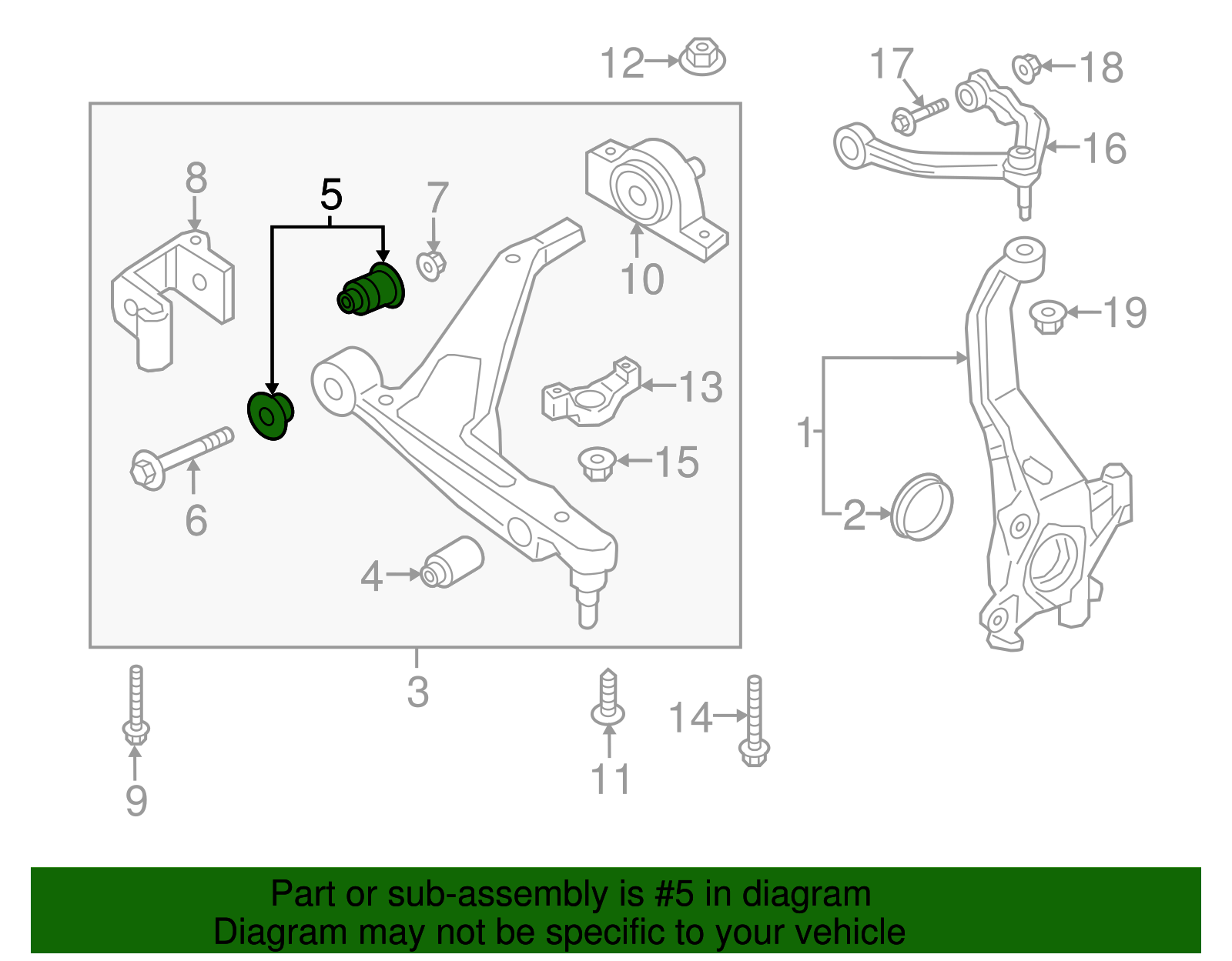 2016-2025 Volvo Lower Control Arm Inner Bushing 31451003 | OEM Parts Online