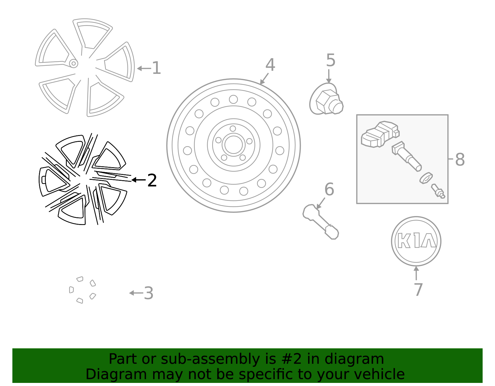 52910-P4110 - Wheel, Alloy 2021-2024 Kia Sorento | Kia.Parts Store