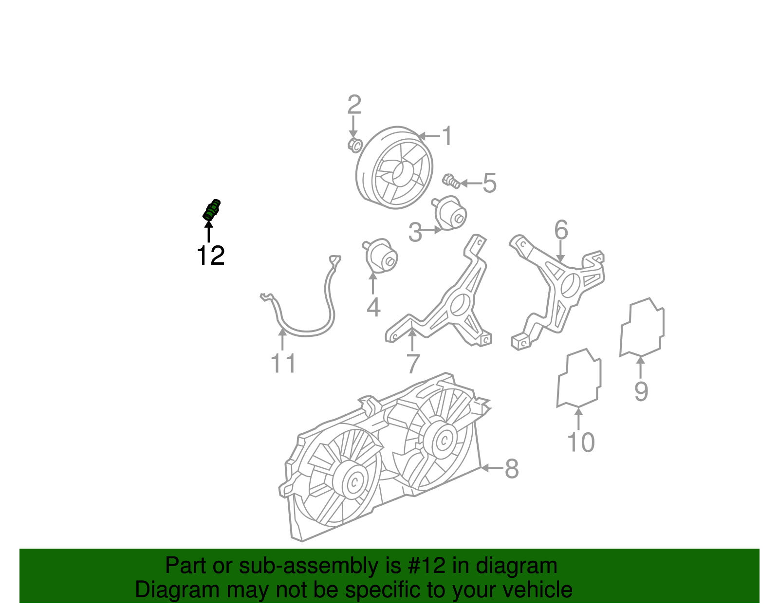 1992-2003 GM Engine Coolant Temperature Sensor 10096181 GM ...