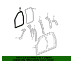 2007-2014 GM Driver Side Front Door Weatherstrip 22766400 GM ...