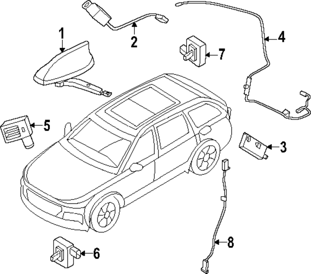 2024-2025 Lincoln Nautilus Antenna Cable R2TZ-18A886-A | OEM Parts Online