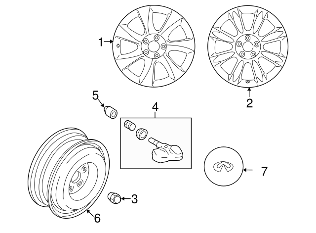 2008-2017 Infiniti Center Cap 403151BB2A | INFINITI Canada Parts & Accessories Online