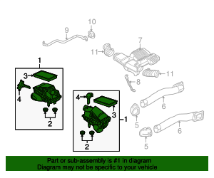 Genuine Air Cleaner Assembly for 2010-2013 Land Rover | Land Rover Part ...
