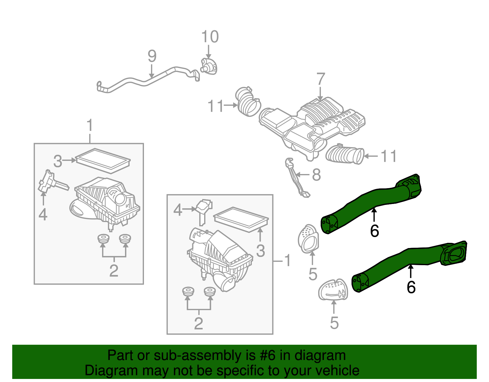 2010-2016 Land Rover Air Inlet Tube LR013711 | Germain JLR Accessories