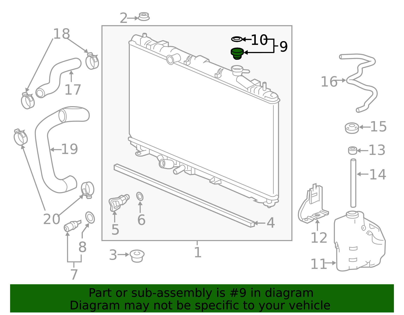 19045-PWA-004 - Cap Radiator (Toyo) - 2006-2021 Honda | Genuine Honda Parts