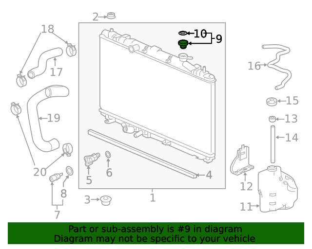 19045-PWA-004 - Radiator Cap 2006-2024 Honda | AutoNation Parts