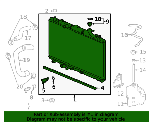 19010-6C1-A01 - Radiator Assembly 2018-2022 Honda Accord | Honda Parts ...