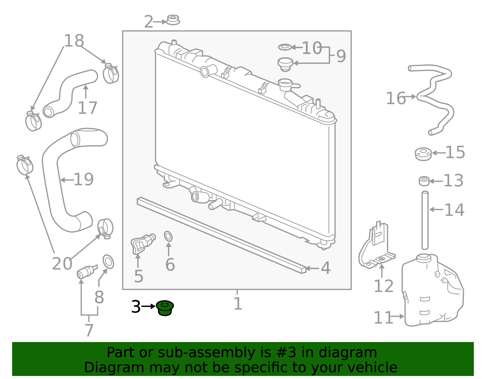 OEM 2018-2022 Honda Accord Radiator Assembly Lower Insulator 74172-SLE ...