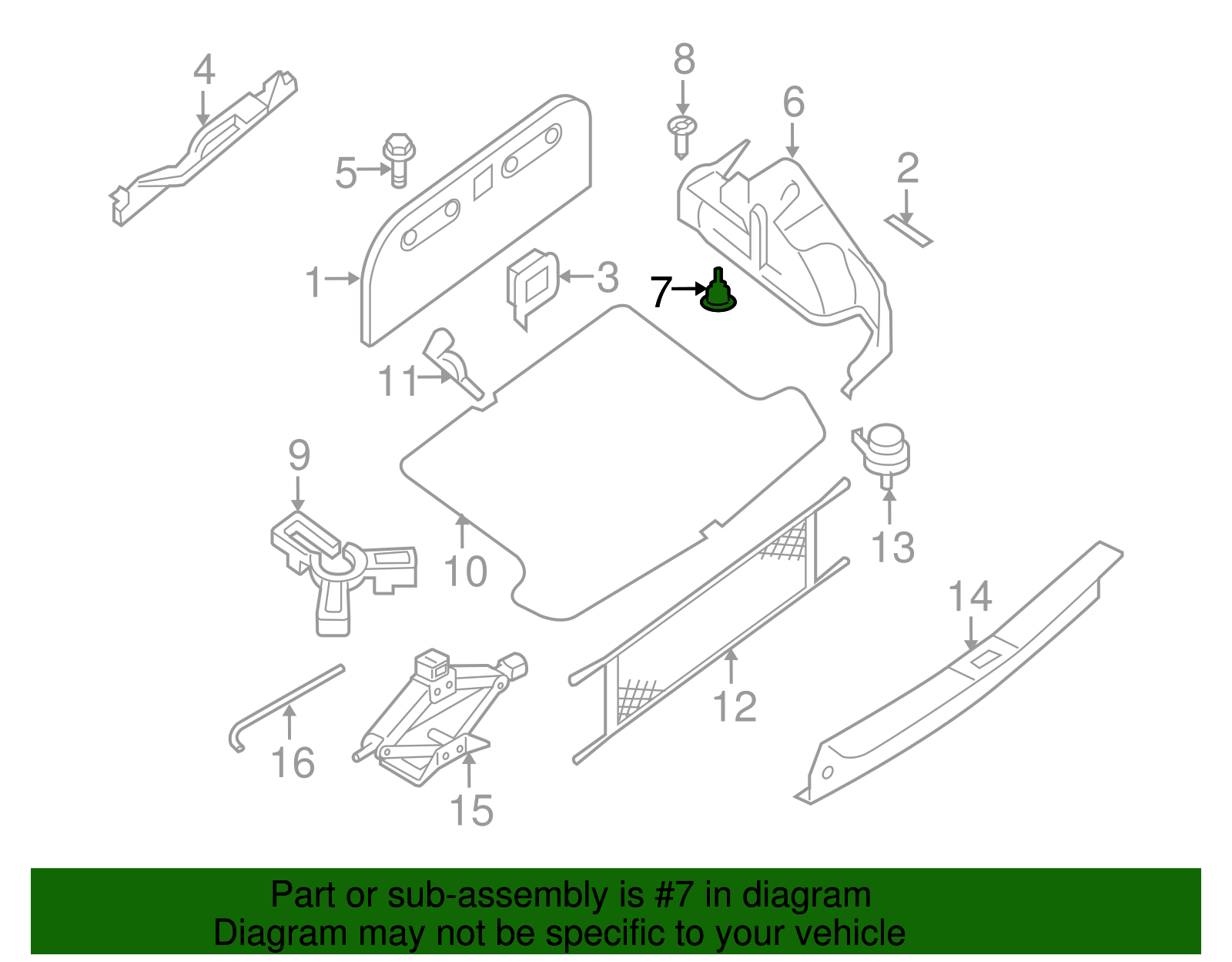 2007-2012 Nissan Sentra Trunk Side Trim Clip 84995-3J101 | Ziegler ...