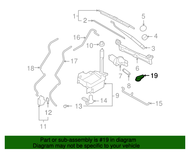 2007-2012 Hyundai Santa Fe Windshield Washer Nozzle 98630-2B000 ...