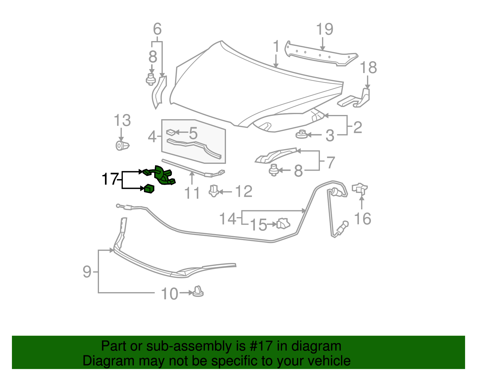74120-SWA-A11 - Hood Latch 2007-2009 Honda CR-V | AutoNation Parts
