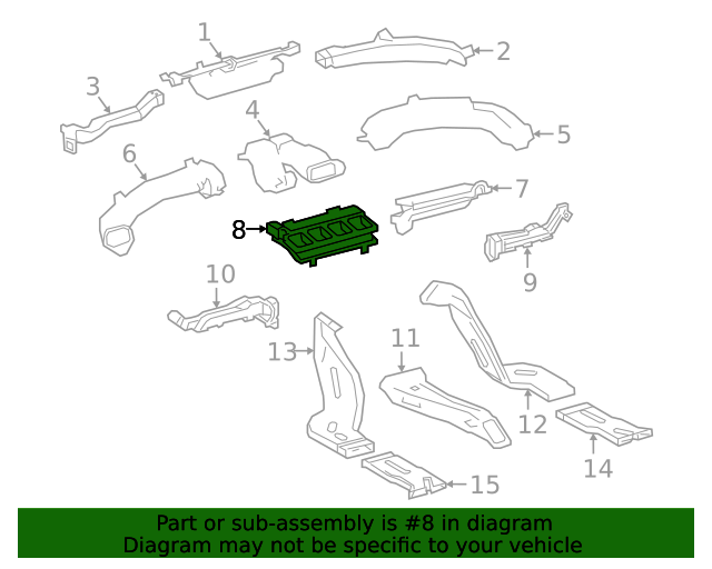 2019-2021 Lexus Inlet Duct 87201-06B60 | OEM Parts Online