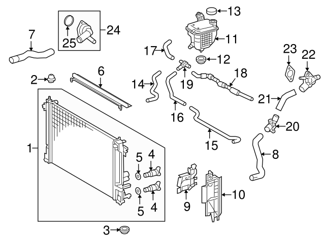 2018-2022 Toyota Prius Prime Side Seal 16563-37020 | Toyota Parts Center