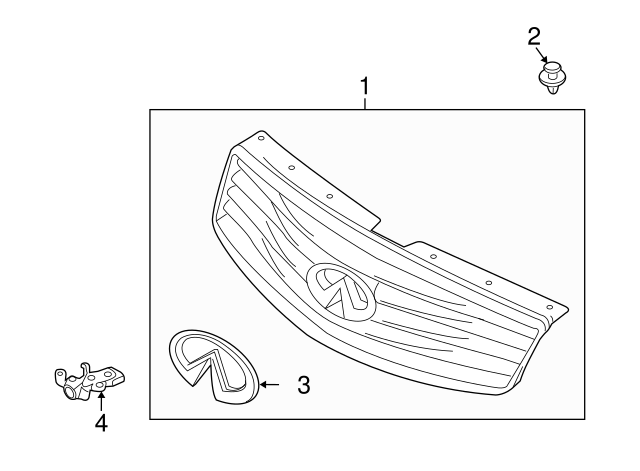 2008-2015 Infiniti Emblem 62890-1BA1A | Infiniti of Orland Park