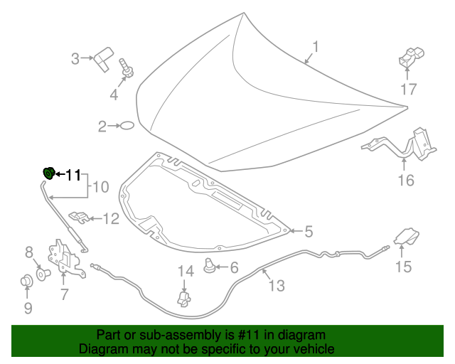Toyota OEM Hood Prop Rod Grommet Part# 90480-15025 | OEM Vehicle Parts