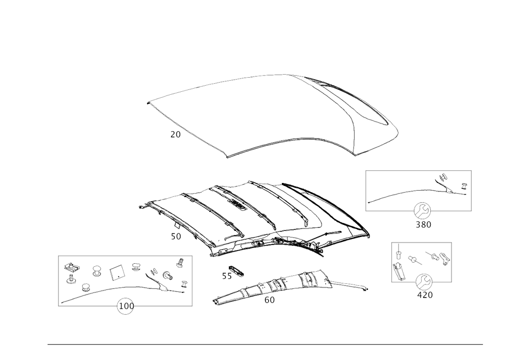 205-770-47-00-65 - Repair Kit, Soft Top Mercedes-Benz USA Parts