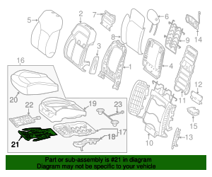 2012-2019 Mercedes-Benz Seat Heater Pad 166-820-01-98 | AutoNation Parts