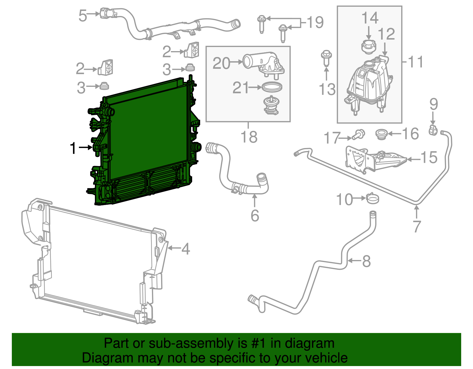 2021-2025 Ram Radiator 68648998AA | Mopar Parts Canada