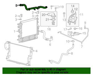 2014-2021 Ram Upper Hose 52014861AE | TascaParts.com