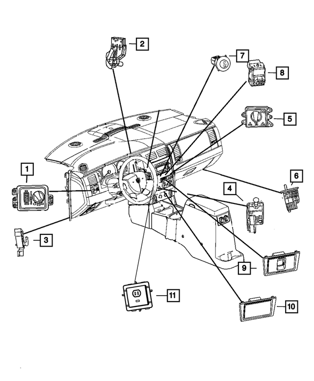 2006-2011 Mopar Ignition Switch 56049838AC | Mopar Factory Parts