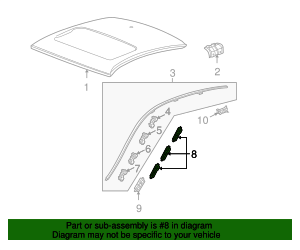 2008-2020 Honda Clip A, Front Windshield Side 91570-TA5-A01 | OEM Parts ...