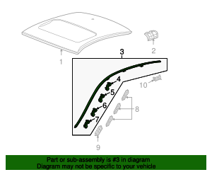 73162-TE0-A01 - Molding Assembly, L Drip Side - 2008-2012 Honda Accord ...