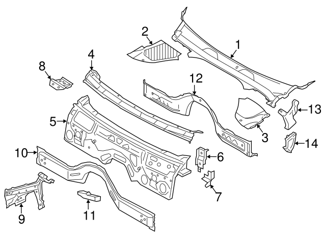 Genuine BMW 41-00-7-412-947 | Partition Panel | FREE Shipping on Most ...