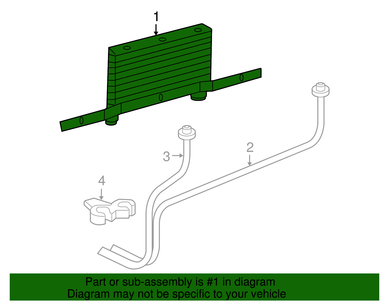 15821239 - Automatic Transmission Auxiliary Fluid Cooler 2007-2010 GM ...