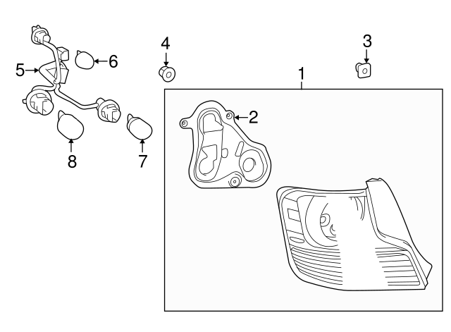 81554-21330 - Tail Lamp Gasket - 2014-2016 Scion tC | Nucar Toyota Parts