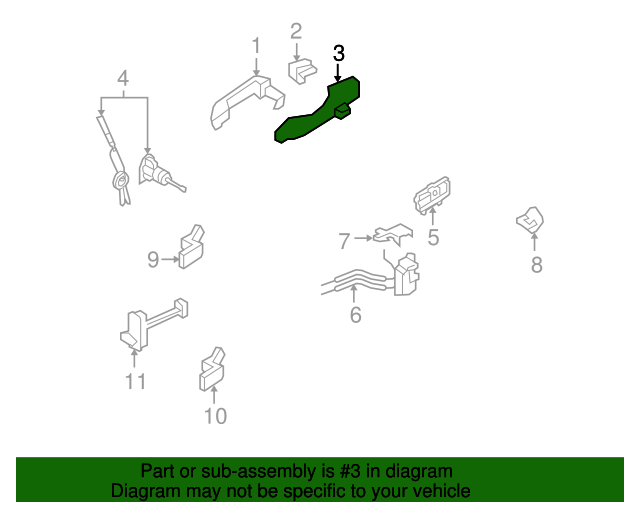2007-2012 Hyundai Veracruz Handle Base 82655-3J000 | OEM Parts Online