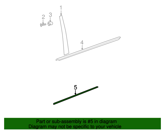 2010-2013 Mercedes-Benz Body Side Molding 212-690-29-62 | MB OEM Parts