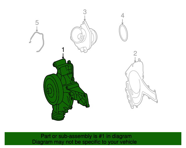 272-200-14-01-80 - Water Pump 2010-2011 Mercedes-Benz | Mercedes-Benz ...