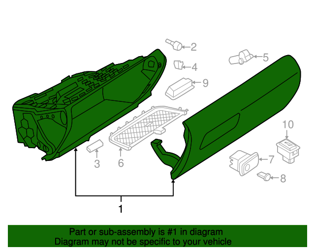 51-16-9-239-348 - Glove Box - 2012-2019 BMW | BMW Parts Exchange