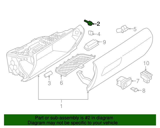51168244385 - 1997-2023 BMW Glove Box Door Buffer (51-16-8-244-385 ...