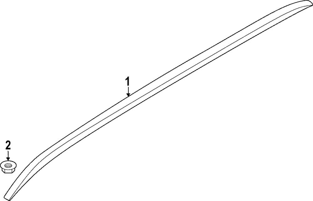 87270-P1EB0 - Roof Rail 2023-2025 Kia Sportage | Kia.Parts Store