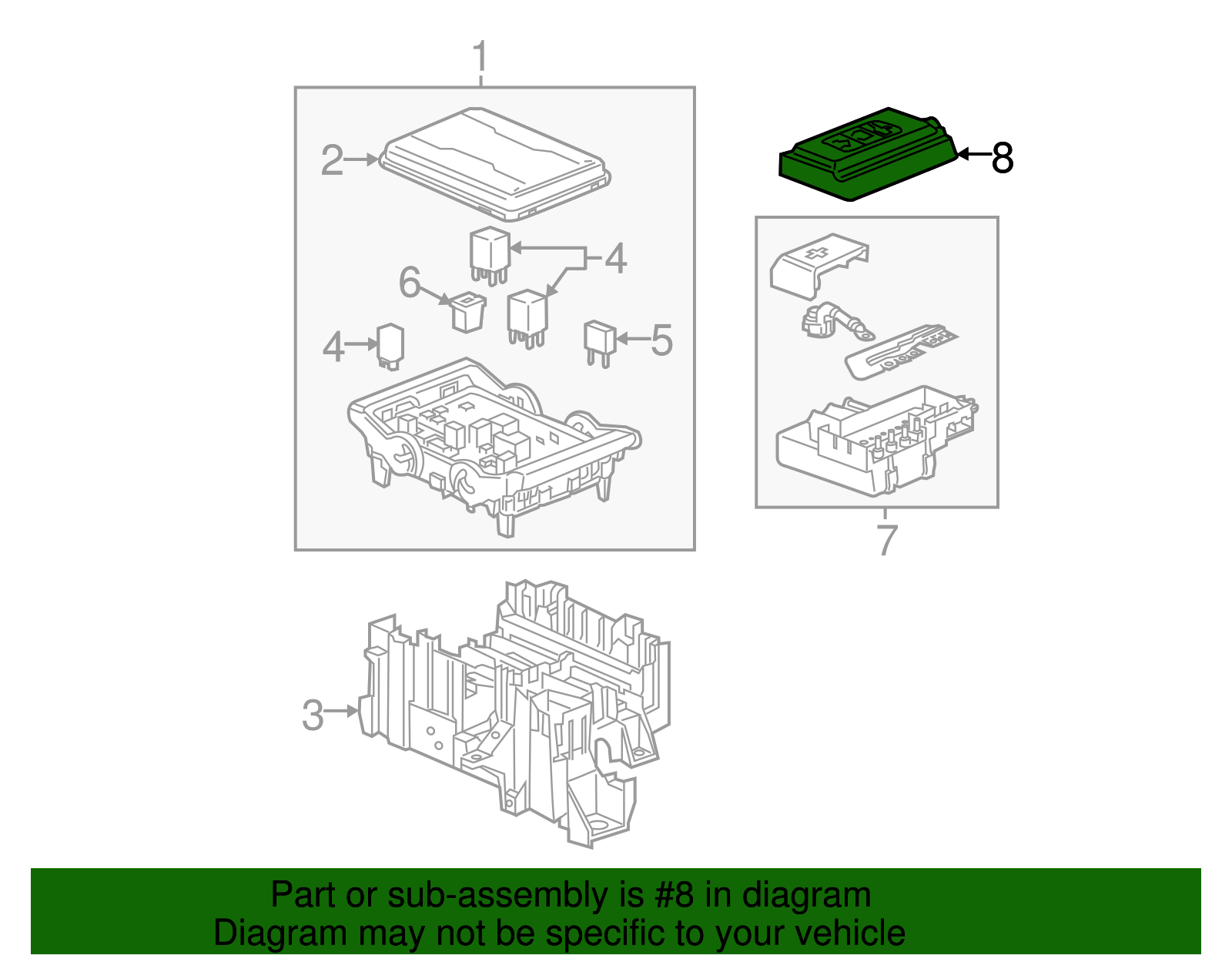 23190335 - 2014-2020 GM - Front Compartment Fuse Block Cover | My GM Part