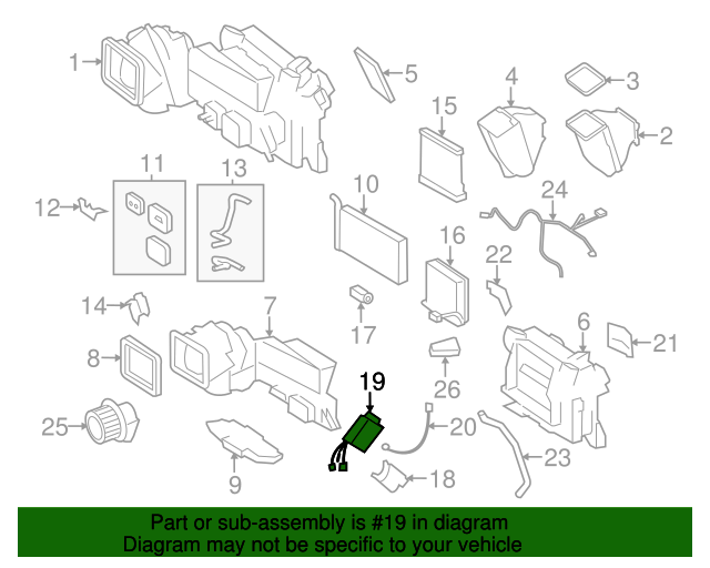 000830055664 - HVAC Heater Mode Door Lever 2010-2018 Mercedes-Benz ...