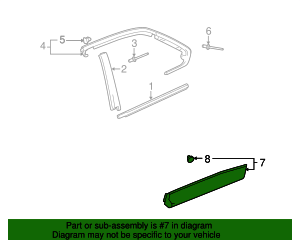 2010-2017 Chevrolet Equinox Rear Driver Side Door Lower Molding ...
