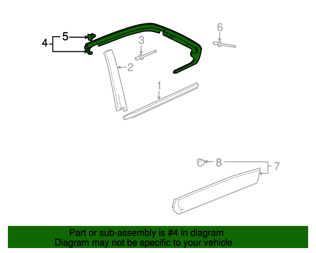 23193179 Molding - New OEM Part From GM Parts Direct | GM Parts Store