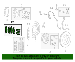 2015-2020 Mopar Brake Pads 68303052AA | TascaParts.com