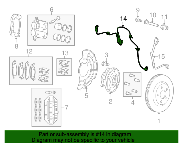 2011-2015 Mopar ABS Sensor 56029447AF | TascaParts.com