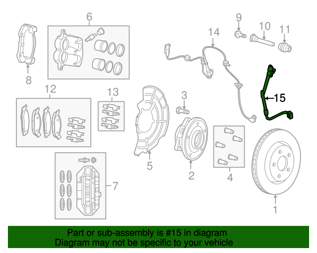 2016-2019 Mopar Brake Hose - Driver's Side (LH) 68323584AA | TascaParts.com