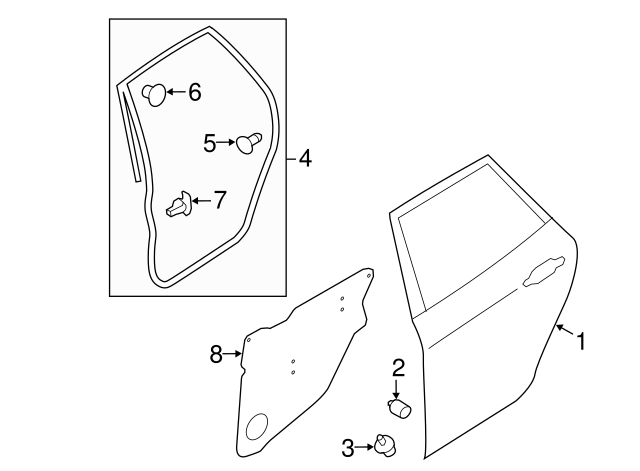 2008-2014 Subaru Impreza OEM NEW 2008-2014 Subaru Impreza WRX Rear Left ...