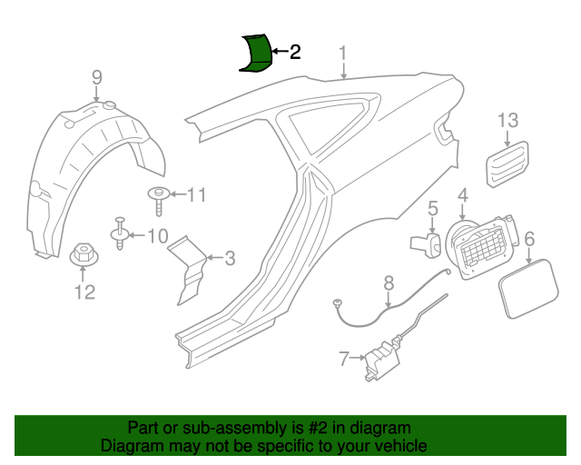 Genuine BMW 41-21-7-334-029 | Quarter Panel Upper Plate | FREE Shipping ...
