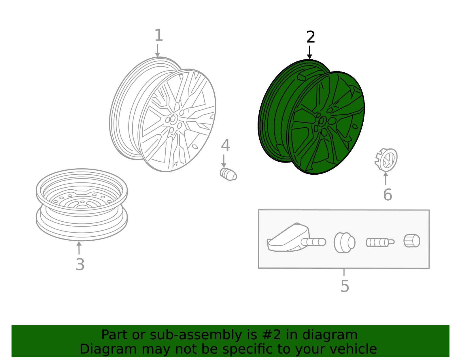 42700-TGS-A62 - 20-Inch Split-Spoke Pewter Gray Alloy Wheels - 2019 2020 Honda Passport | Honda ...