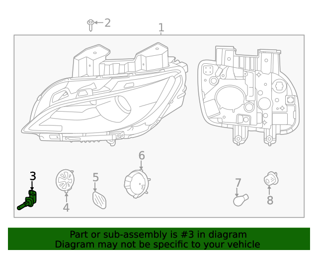 Hyundai - 18647-65009-K - Headlamp Bulb - 2021-2023 Hyundai | OEM ...