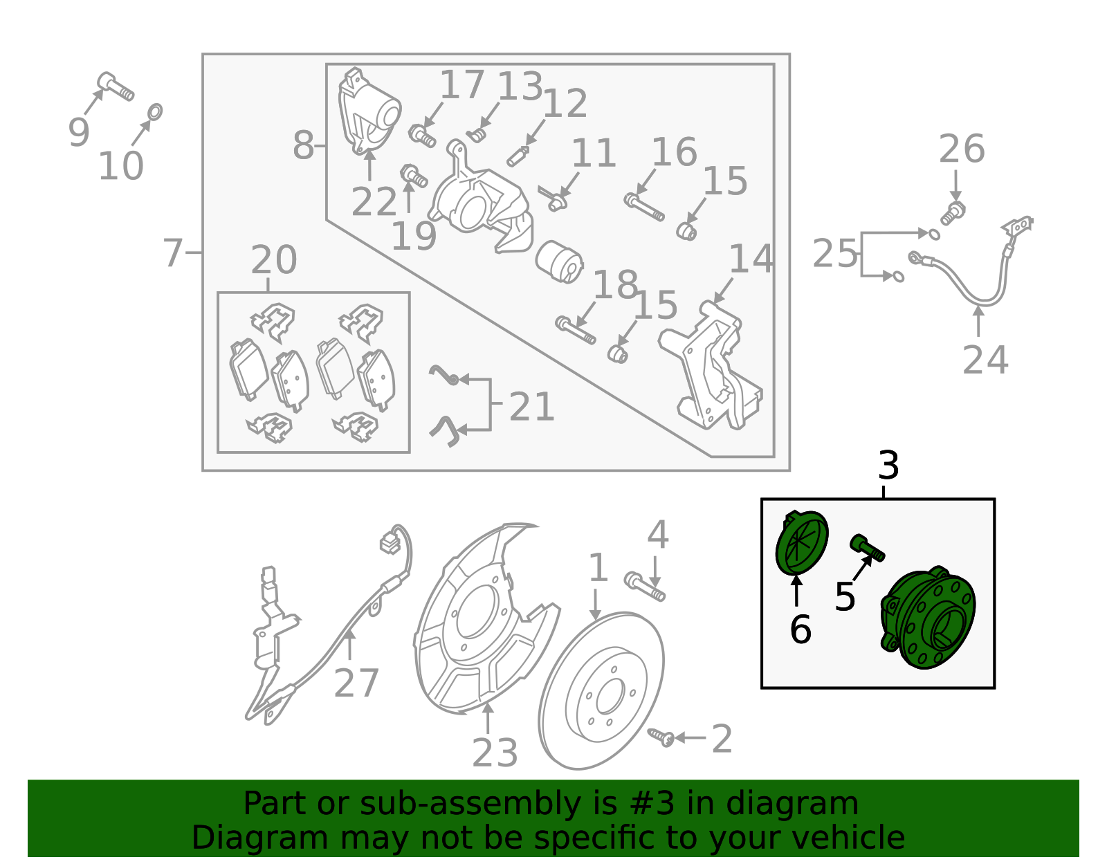52720-S1000 - Hub Assembly 2020-2024 Kia Telluride | Kia Cheap Parts