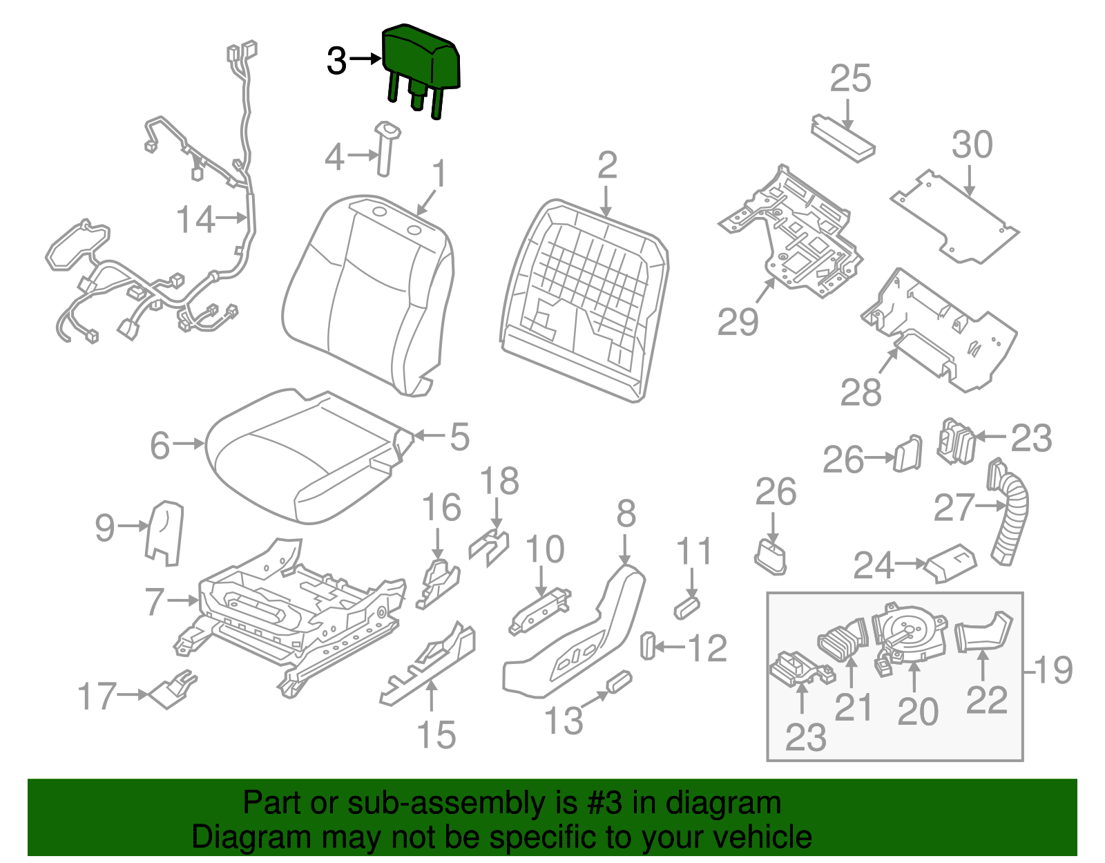 2015-2021 Nissan Murano Headrest 86400-5AA0A | Ziegler Nissan of Orland ...