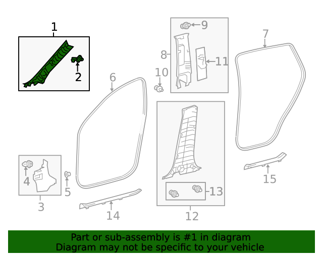 2019-2020 Toyota RAV4 Windshield Pillar Trim 62210-0R080-B0 | Toyota ...